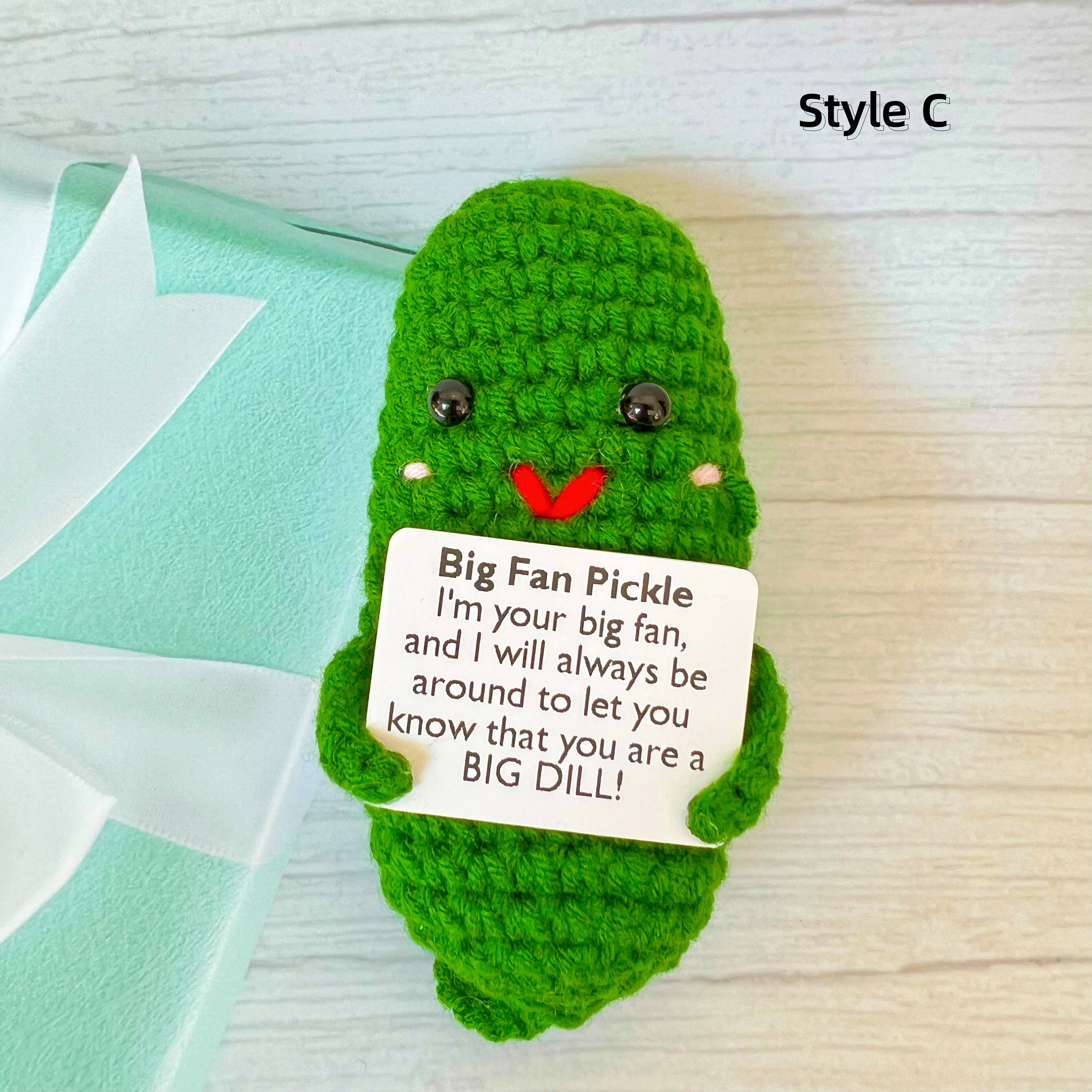 Emotional Support Pickle,positive Pickle,big Fan Pickle,handmade ...