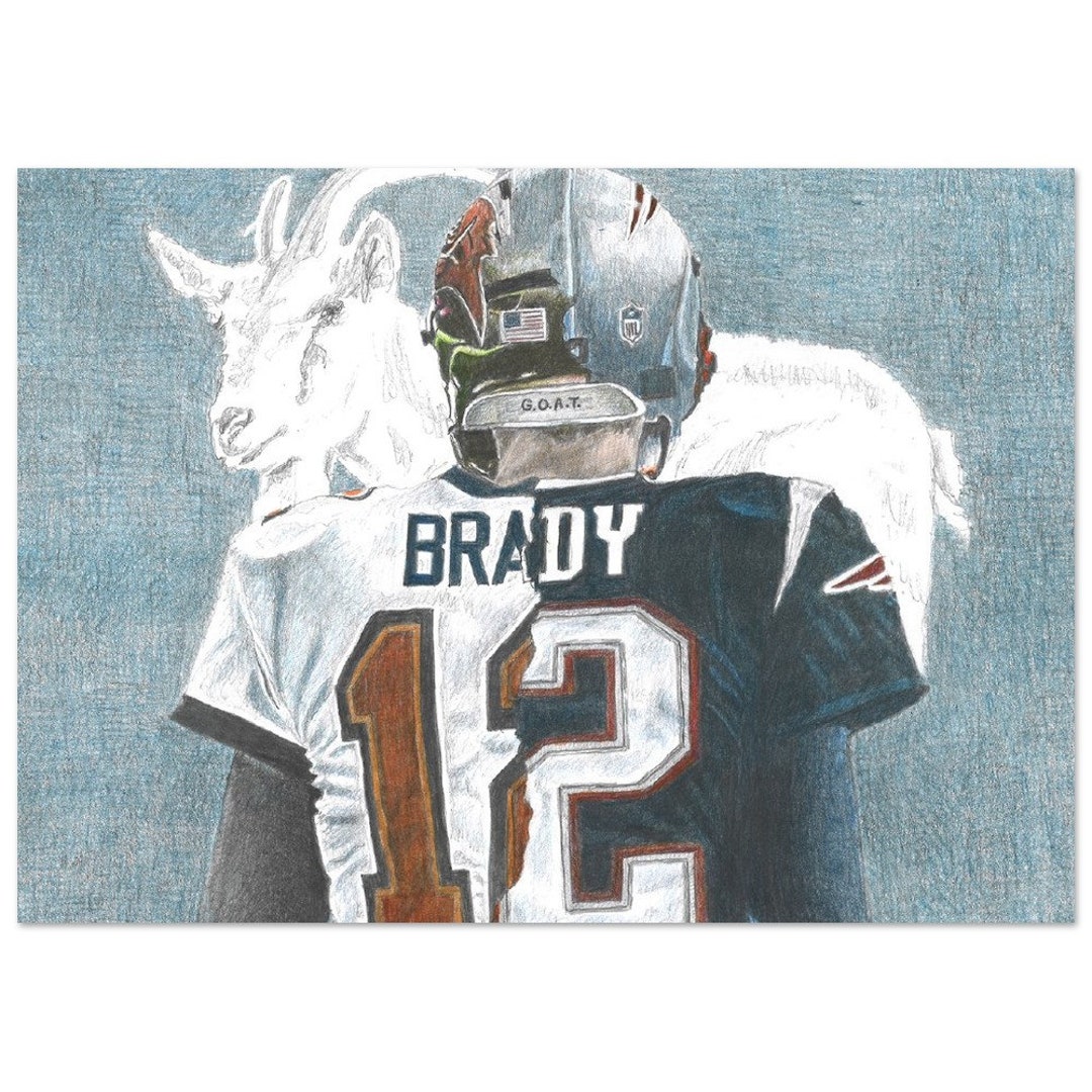 Tom Brady Color | GOAT | Tampa Bay Bucs | New England Patriots | Art ...