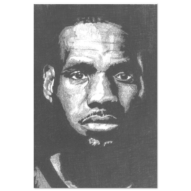 Lebron James | Lakers | Basketball | Art | Hand Drawn Portrait - Etsy