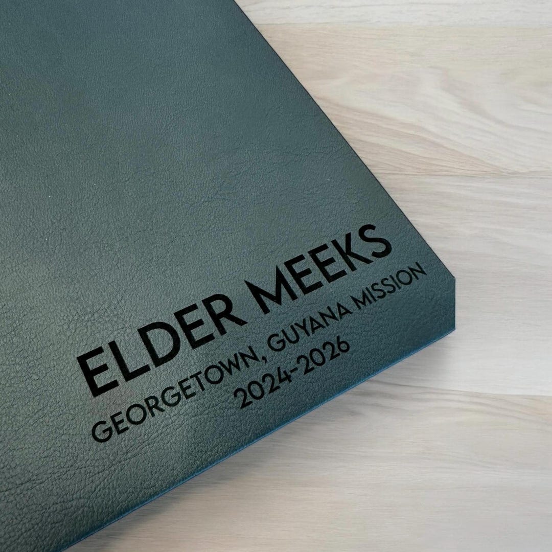 Personalized Engraved Journal Notebook, LDS Mormon Missionary Gift, LDS ...