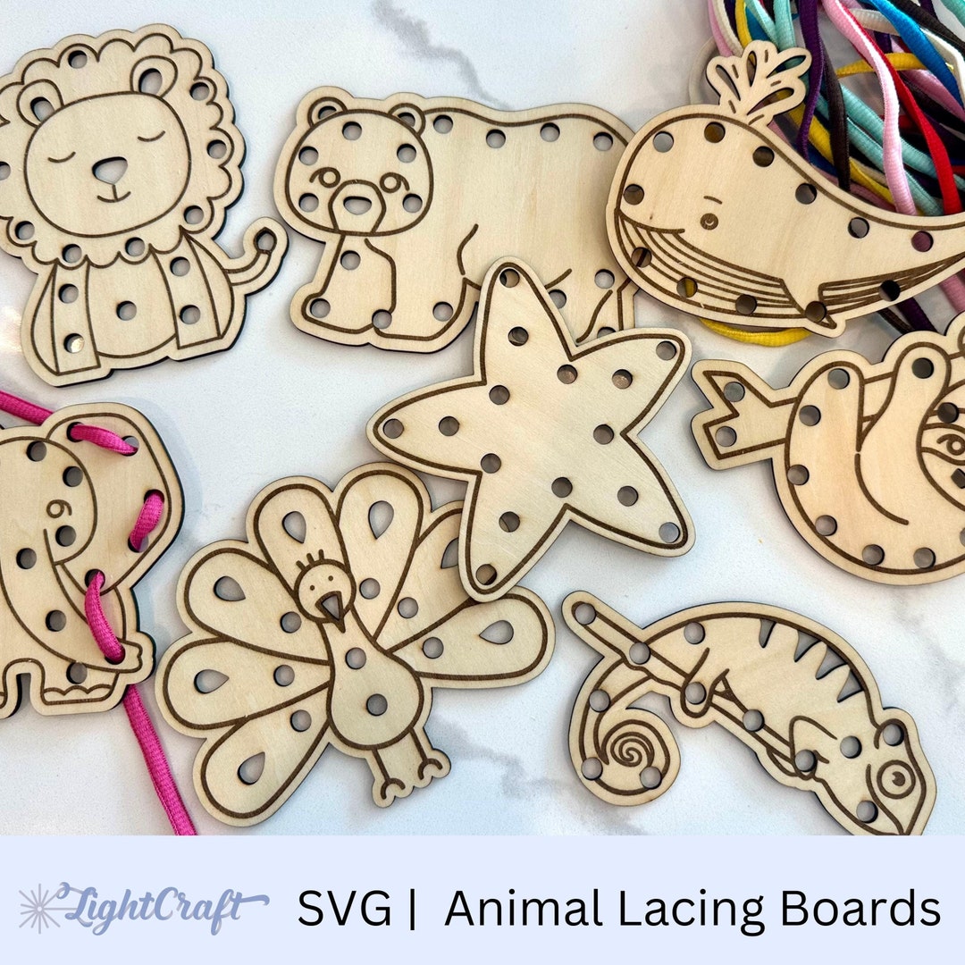 SVG Digital File for Animal Lacing Boards - Etsy