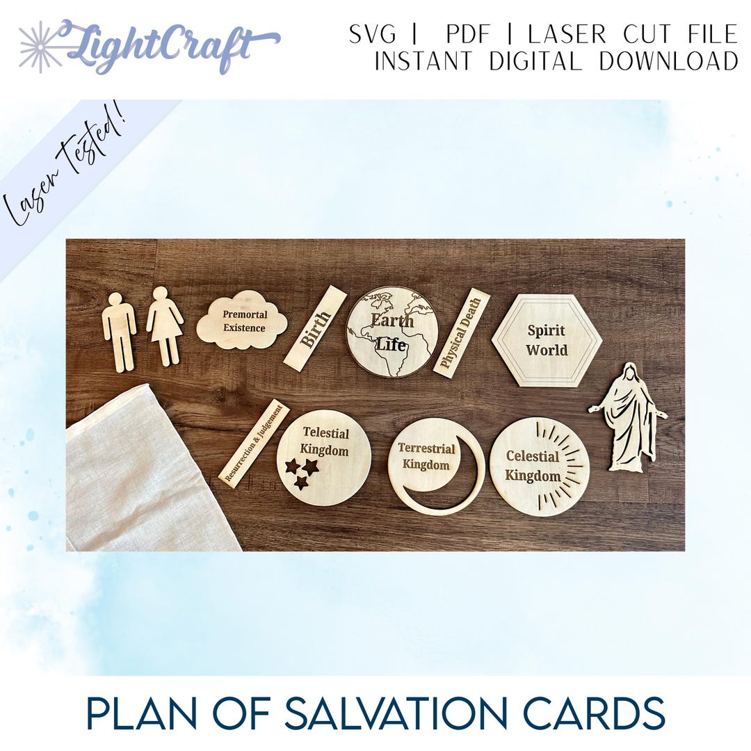 Plan of Salvation Teaching Cards SVG PDF | LDS Missionary Tool | Gospel ...