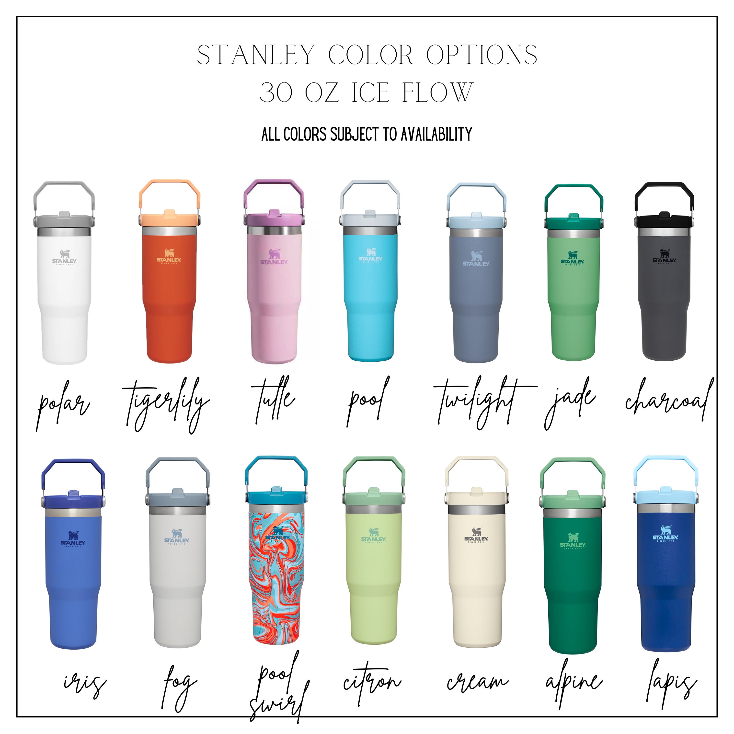 STANLEY ICE FLOW Custom Engraved Personalized 30 Oz Water Bottle - Etsy
