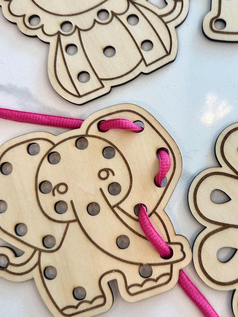 Animal Lacing Cards SVG PDF | Fine Motor Skills Activity | Preschool ...