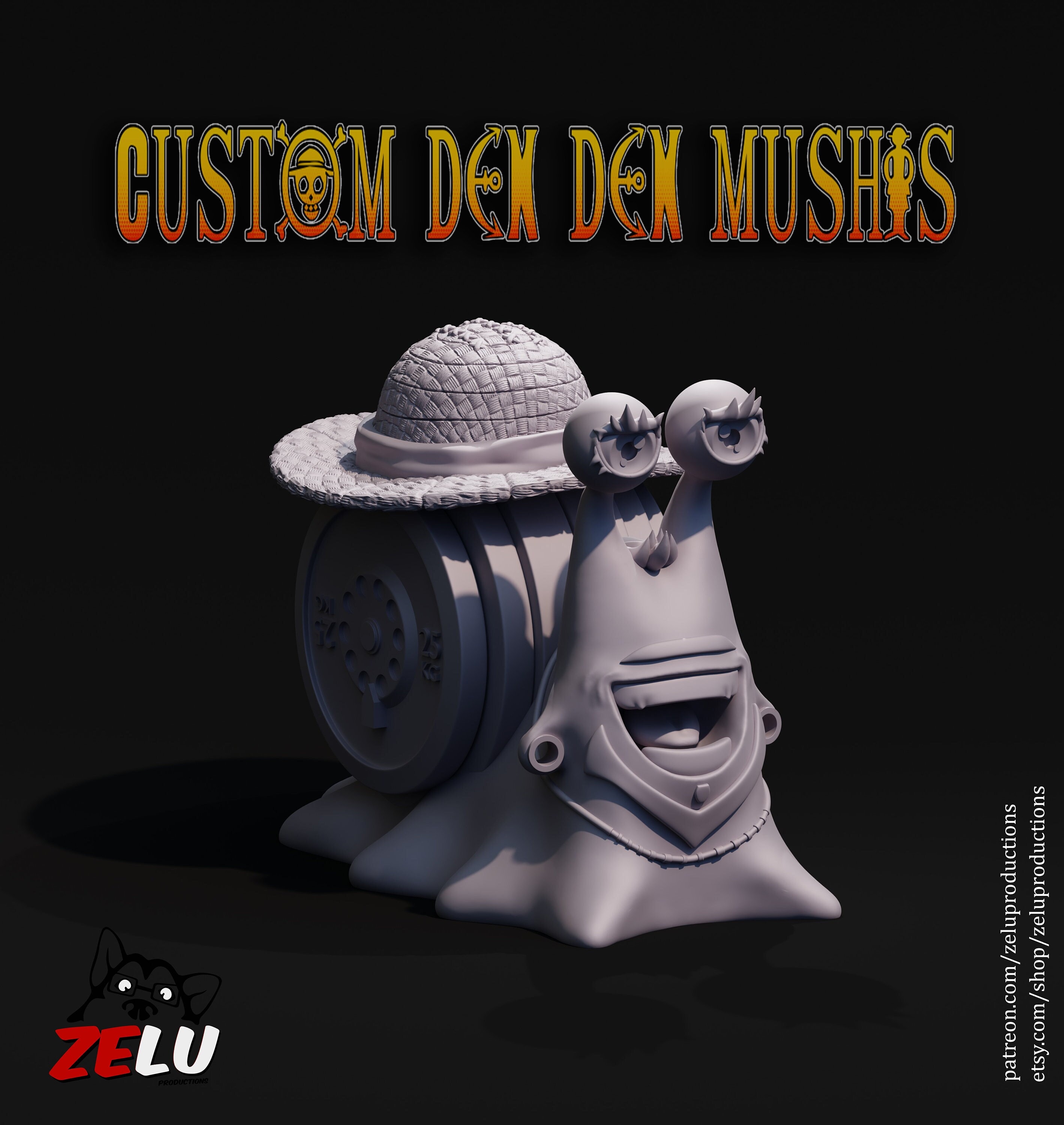 Custom Den Den Mushi .stl File for 3d Printing - Etsy