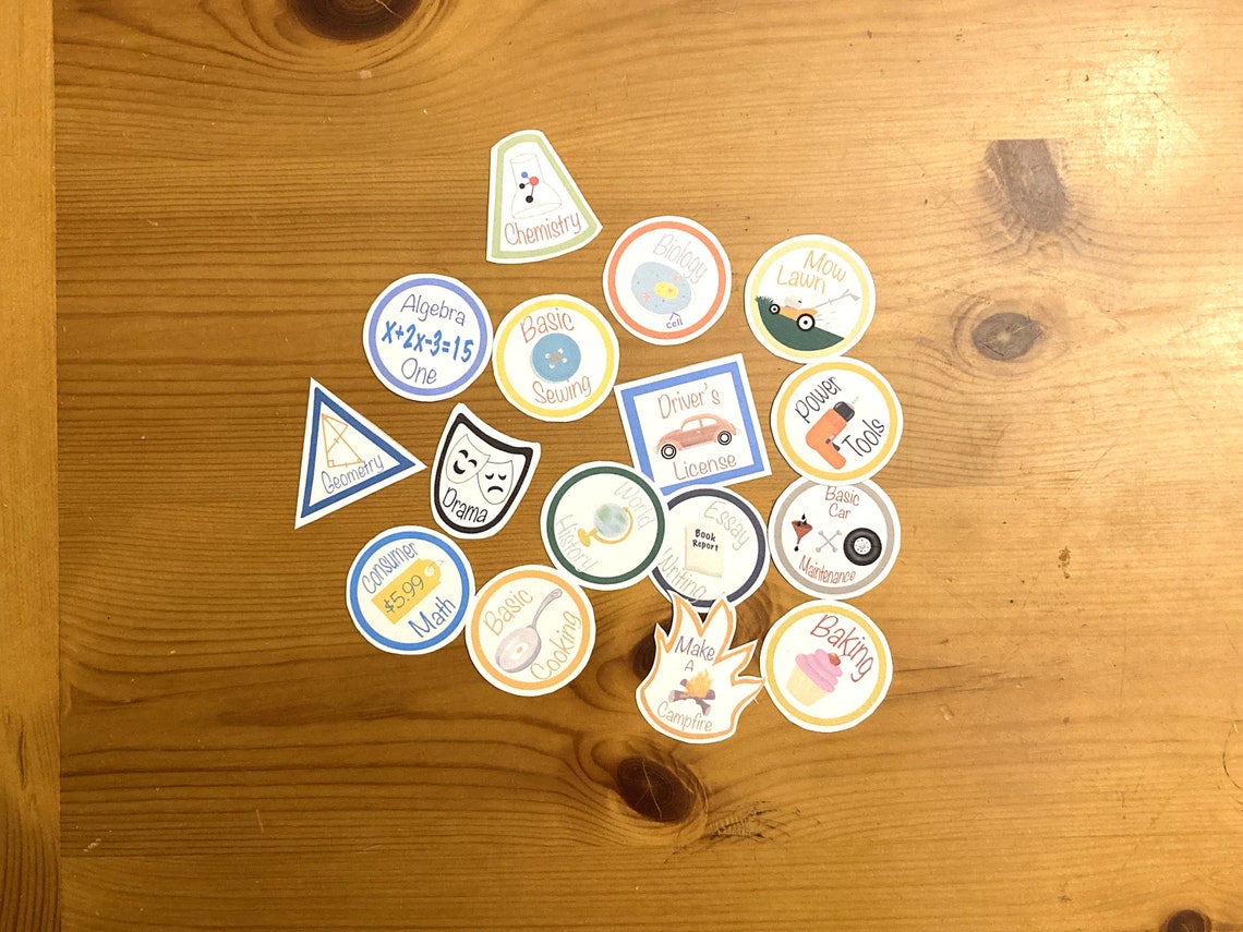 Homeschool Lifeskill/ Merit Digital Sticker Printable. Middleschool ...