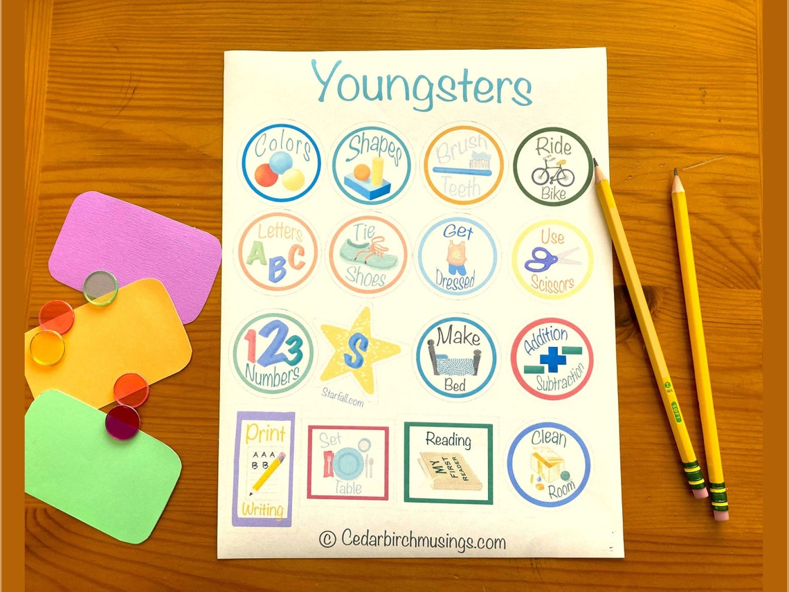 Homeschool Life Skill and Merit Digital Sticker Printable. Early ...