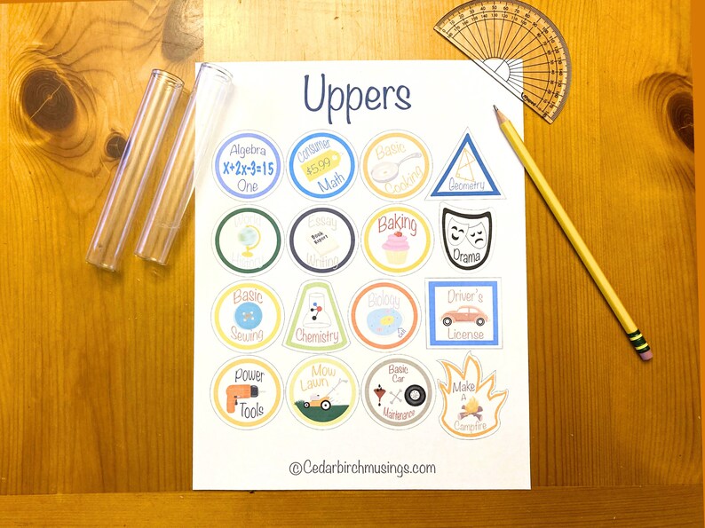 Homeschool Lifeskill/ Merit Digital Sticker Printable. Middleschool ...