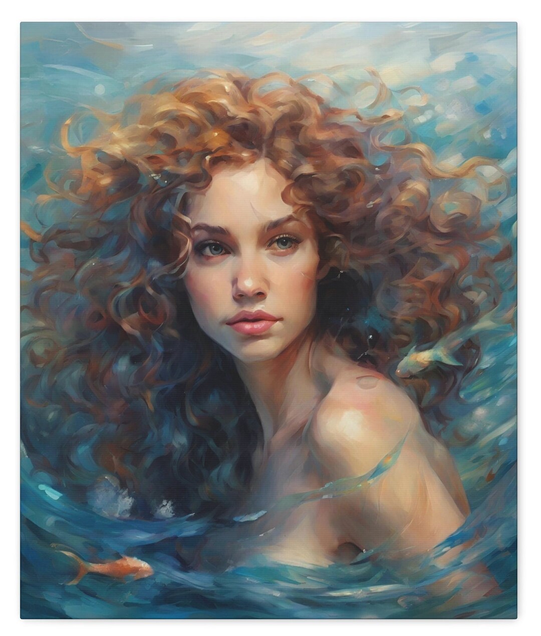 Mermaid Canvas Art, Impressionist Wall Art, Fantasy Art, Home Decor ...