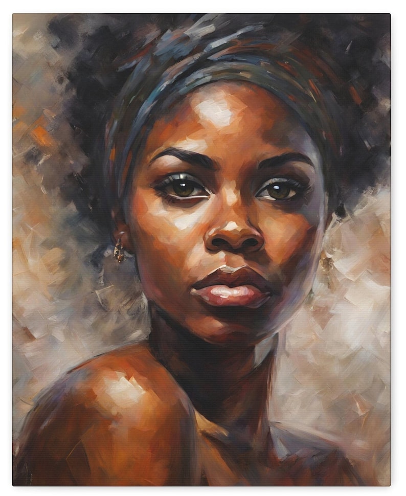Radiant Beauty, Contemporary African American Woman, Impressionist ...
