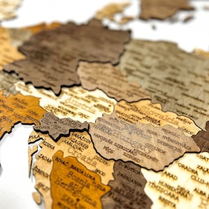 3D Wooden Puzzle Map of Europe: Wall Wood Decor, Education & Artistry ...