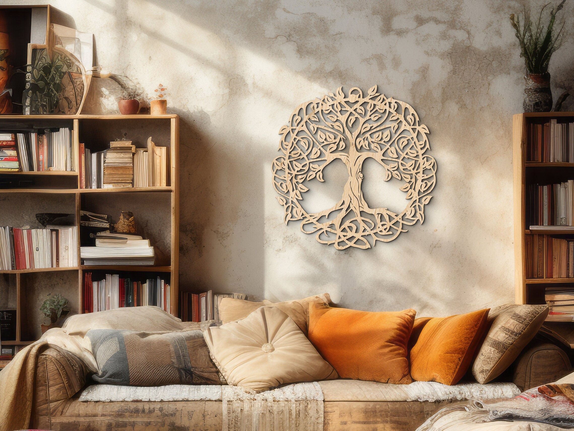 Wooden Circle Trees of Life - 3 Sizes (37cm, 48cm & Large 70cm Diameter ...