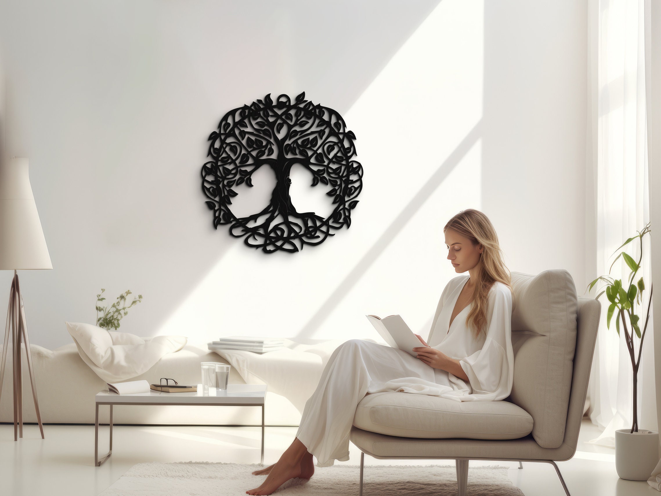 Wooden Circle Trees of Life - 3 Sizes (37cm, 48cm & Large 70cm Diameter ...