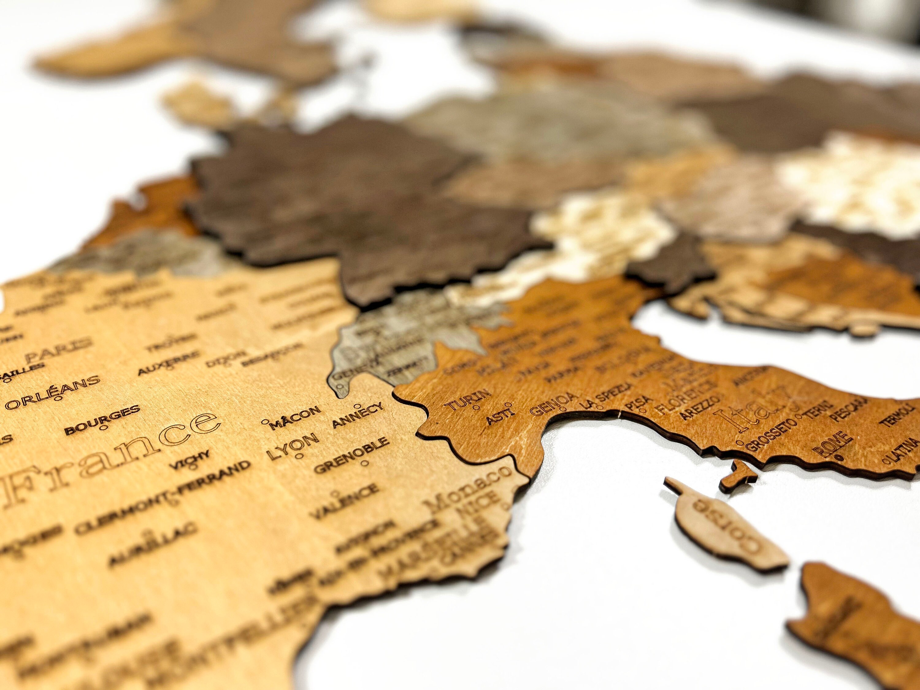3D Wooden Puzzle Map of Europe: Wall Wood Decor, Education & Artistry ...