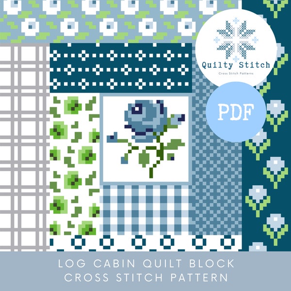 Log Cabin Cross Quilt Pattern - Etsy