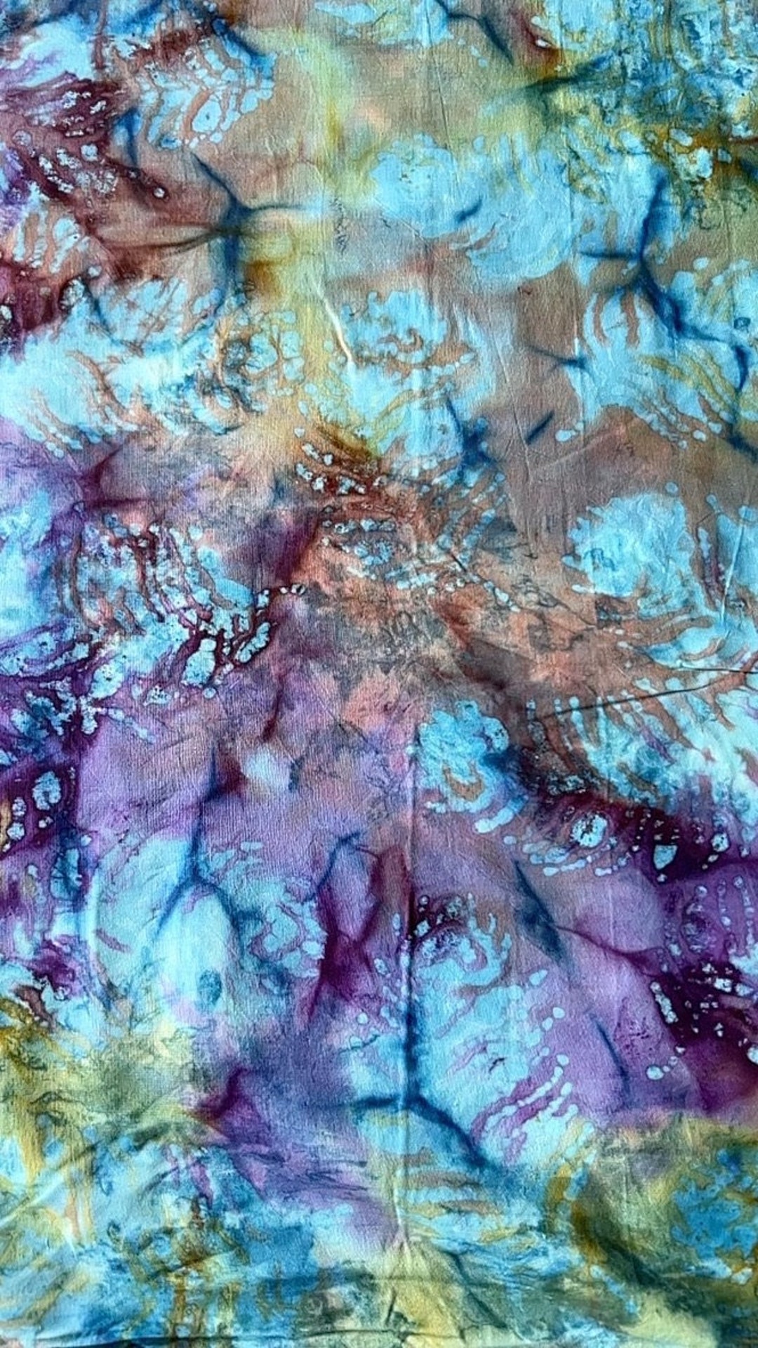 Hand-dyed Batik Abstract Fabric by the Yard - 100% Premium Cotton ...