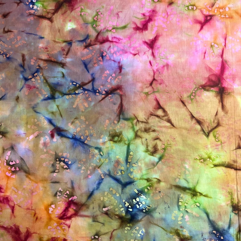 Rainbow Batik Fabric - Etsy