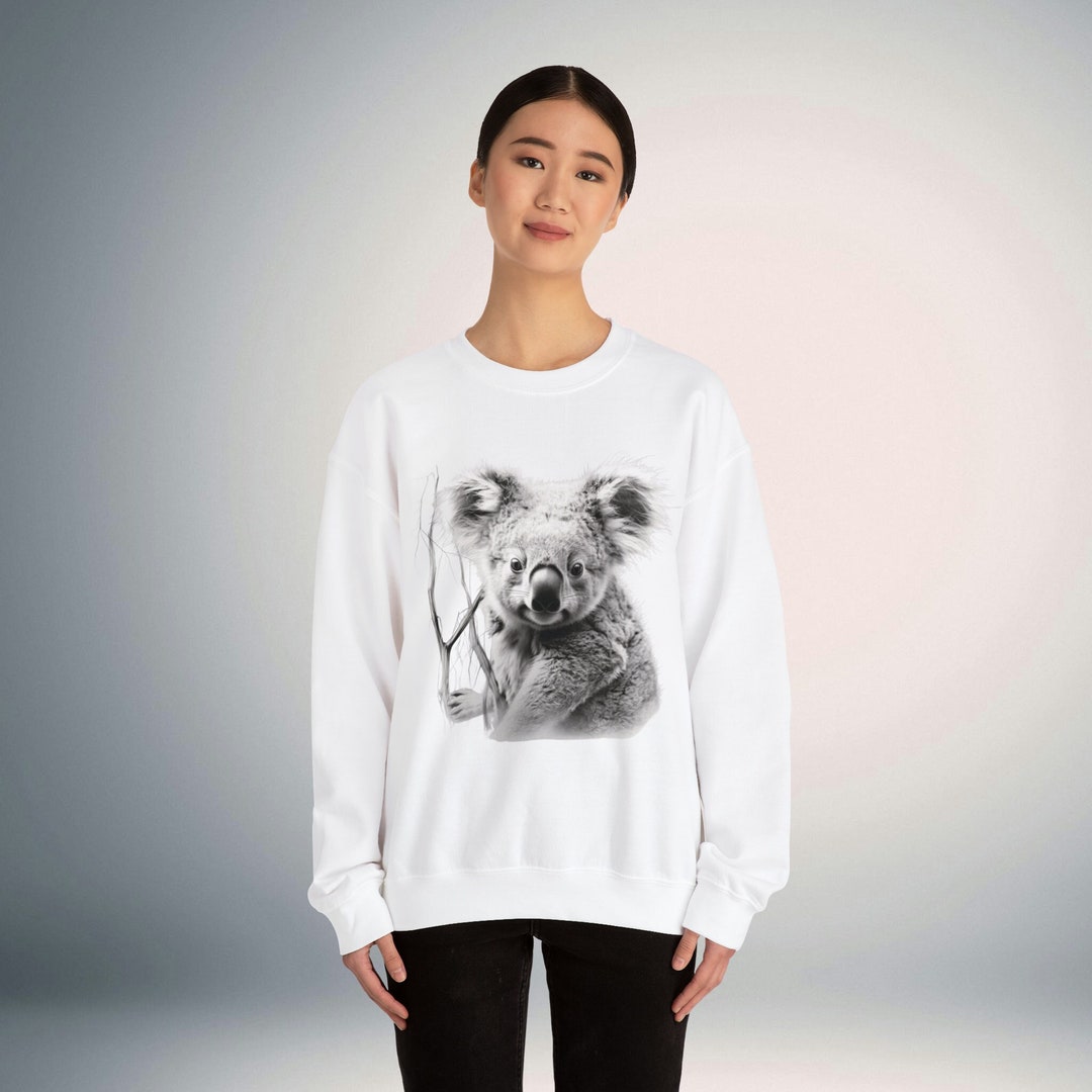 Unisex Wildlife Sweatshirt, Koala Sketch Portrait, Wildlife T-shirt ...