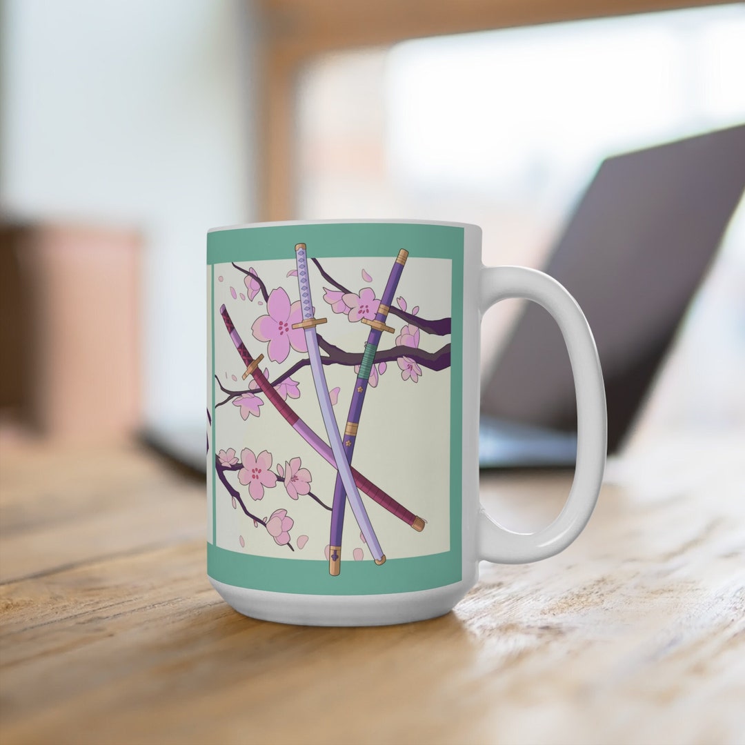 3 Sword Style Anime Inspired Mug15 Oz Otaku Accent Mugotaku - Etsy