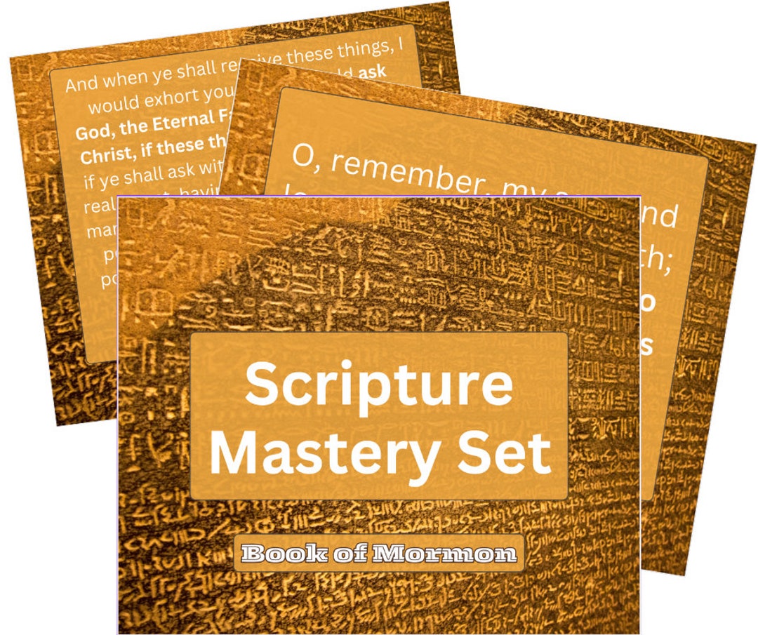 Book of Mormon Scripture Mastery Set - Etsy