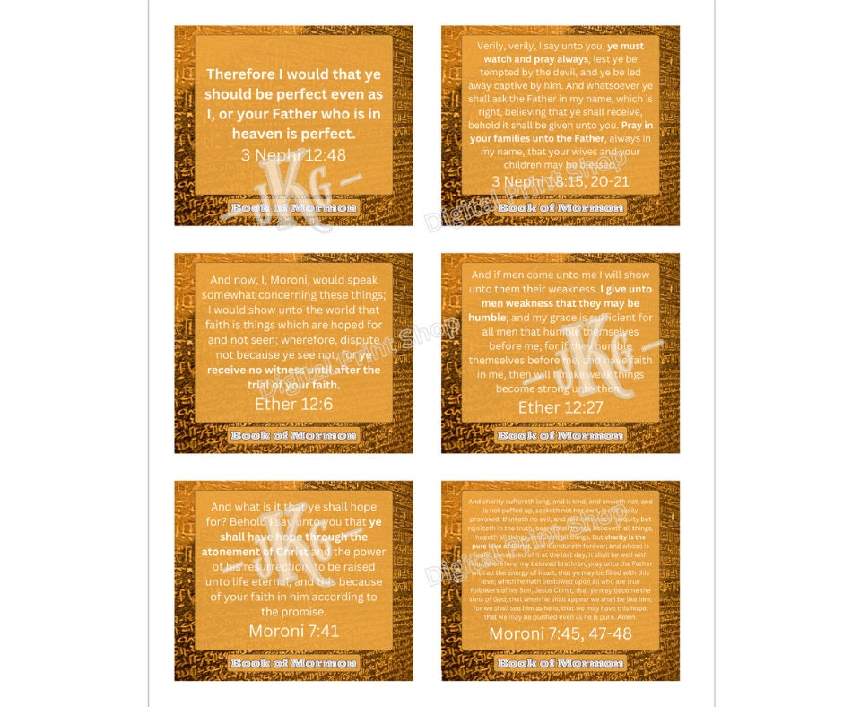 Book of Mormon Scripture Mastery Set - Etsy