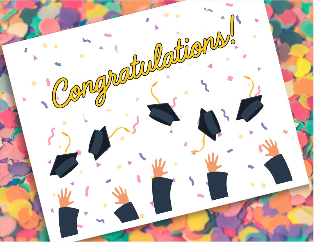 Hats off Graduation Card - Etsy