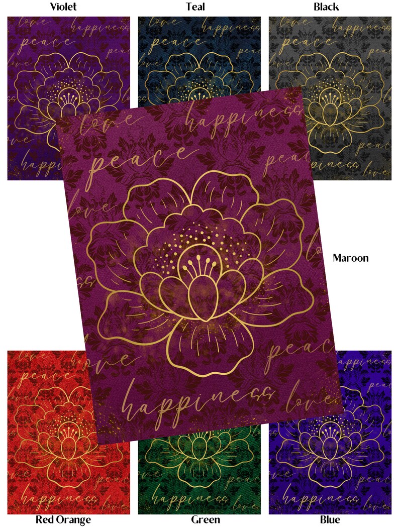 Boho Peace Love & Happiness Poster - Etsy