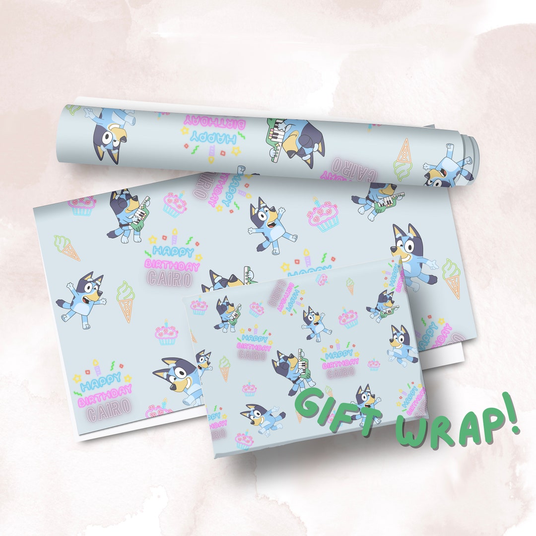 Bluey Birthday Wrapping Paper Kids Bluey Gift Wrap Bluey and Bingo ...
