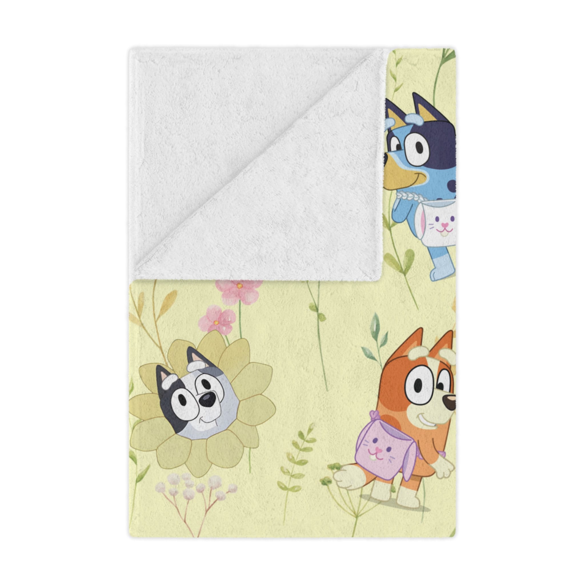 Easter Bluey Blanket Bingo and Bluey Fleece Throw Blanket the Heeler ...