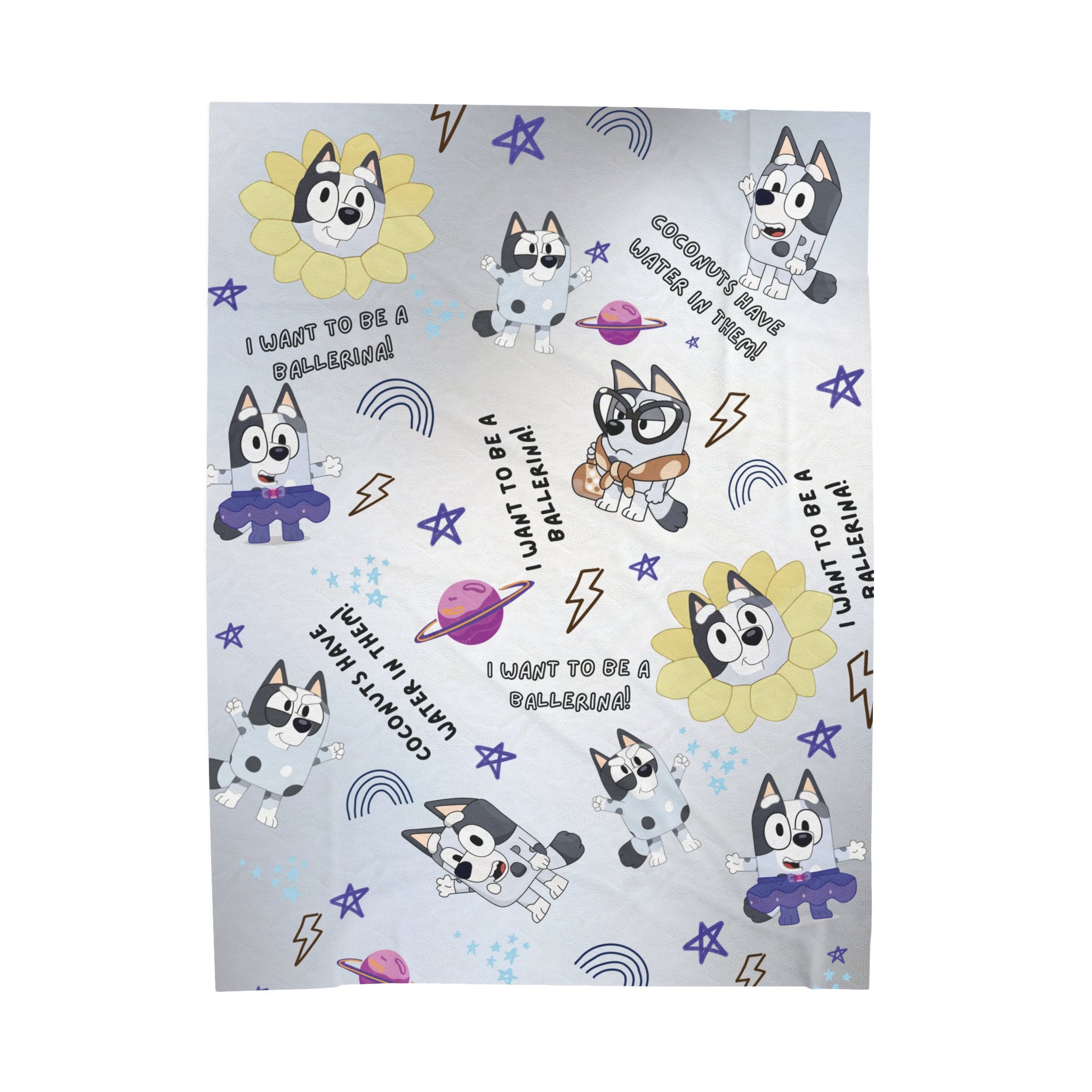 Bluey Plush Blanket for Kids Bluey Cartoon Blanket Gift Idea for Baby ...