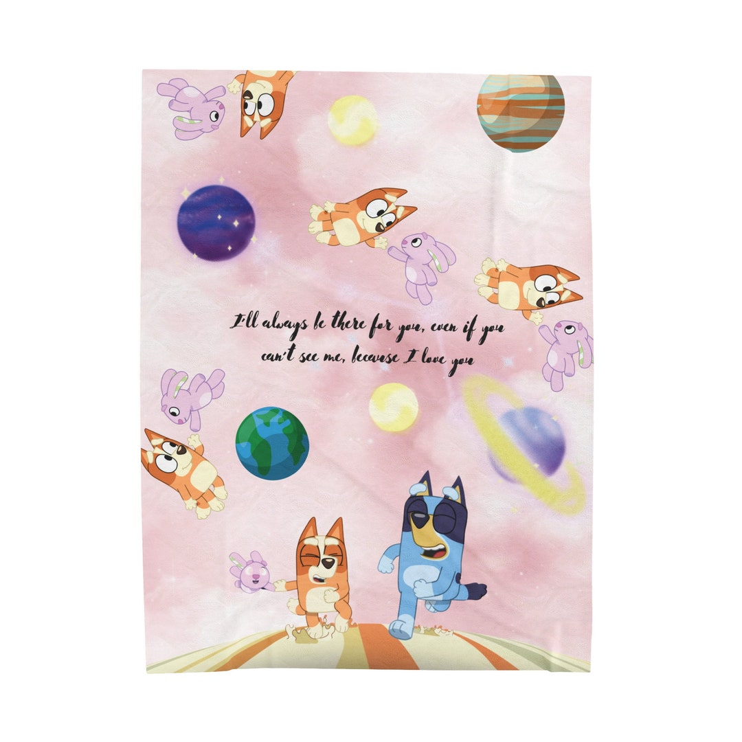 Bluey Plush Blanket for Kids Bluey Cartoon Blanket Gift Idea for Baby ...