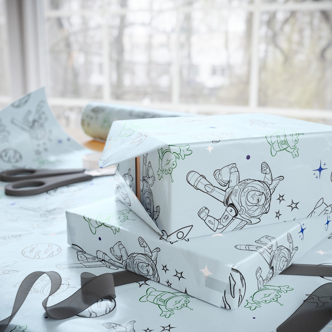 Buzz Lightyear Wrapping Paper Kids Toy Story Birthday Gift Wrapping ...