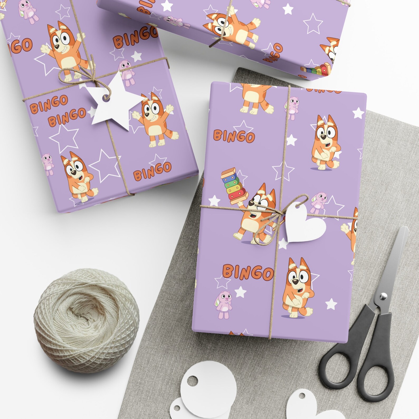 Custom Bluey Gift Wrap for Kids Bluey Birthday Gift Wrapping Paper ...