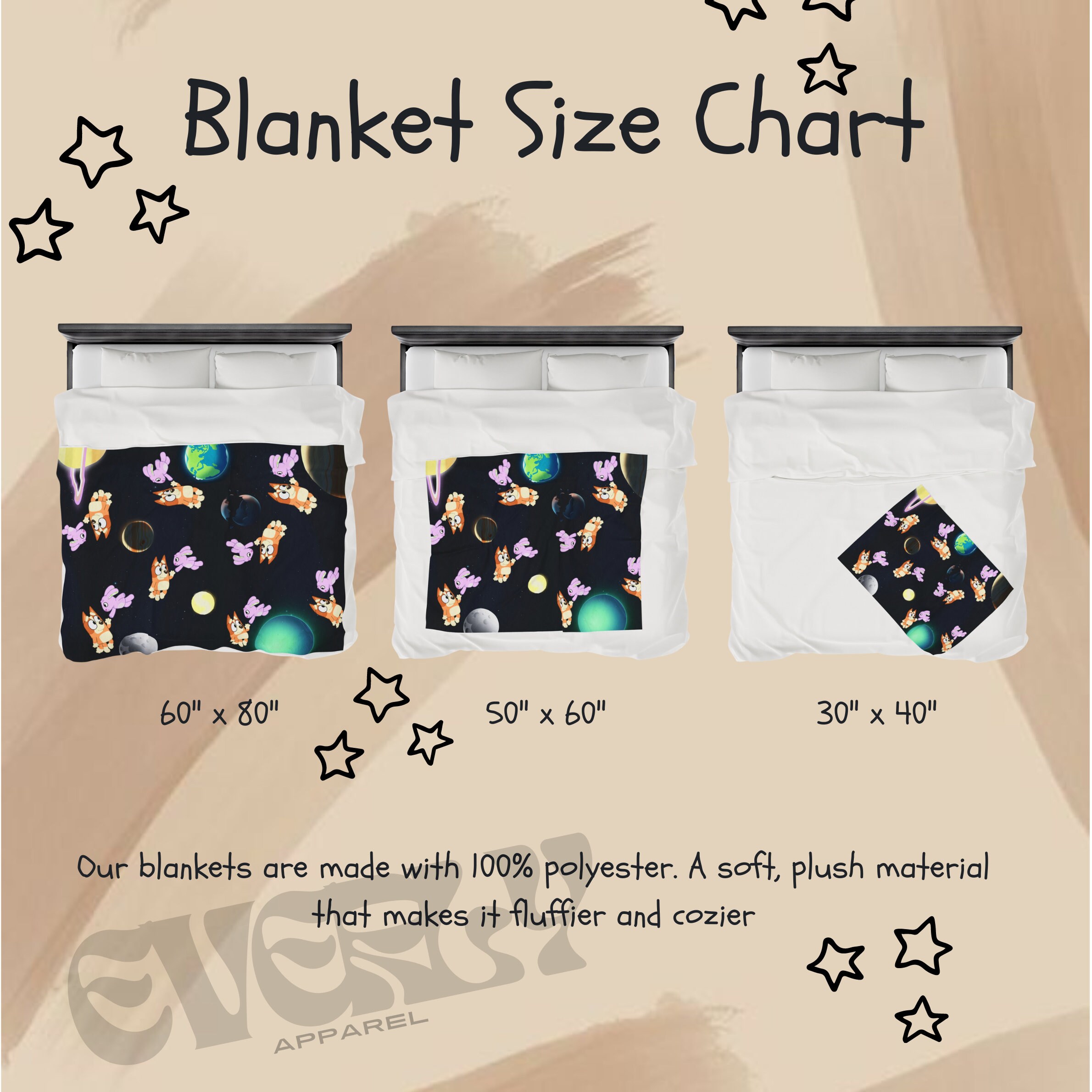 Custom Bluey Blanket Personalized Blanket Kids Bluey Kids Home Decor ...