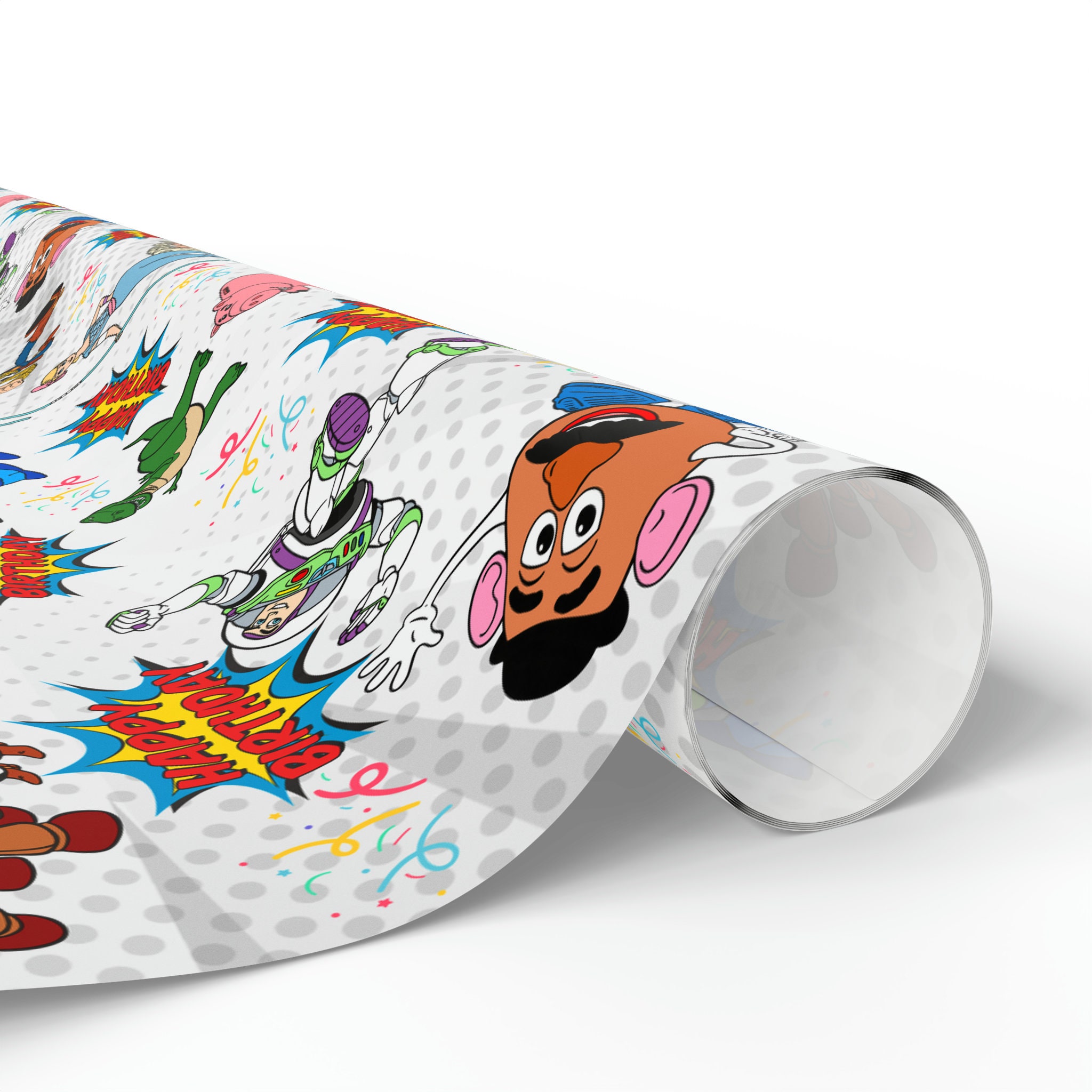 Birthday Gift Wrapping Paper for Kids Toy Story Design Paper Roll ...