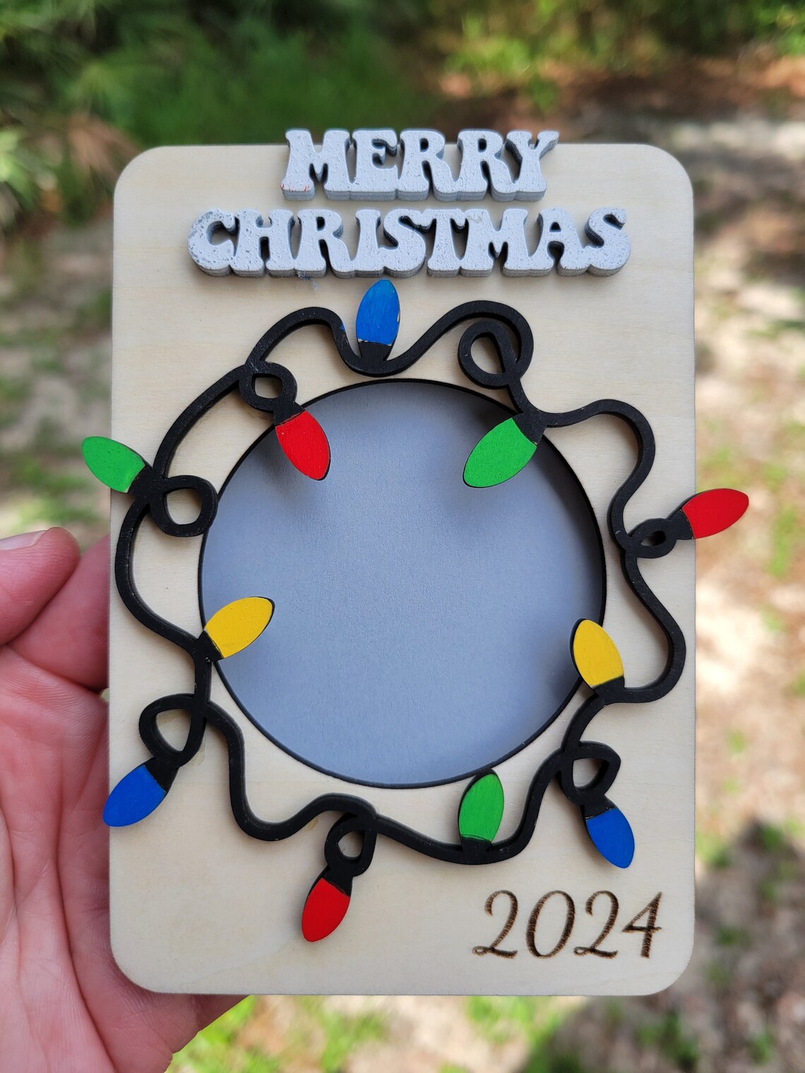 Personalized Christmas Photo Frame Magnet: Baby's First Christmas or ...