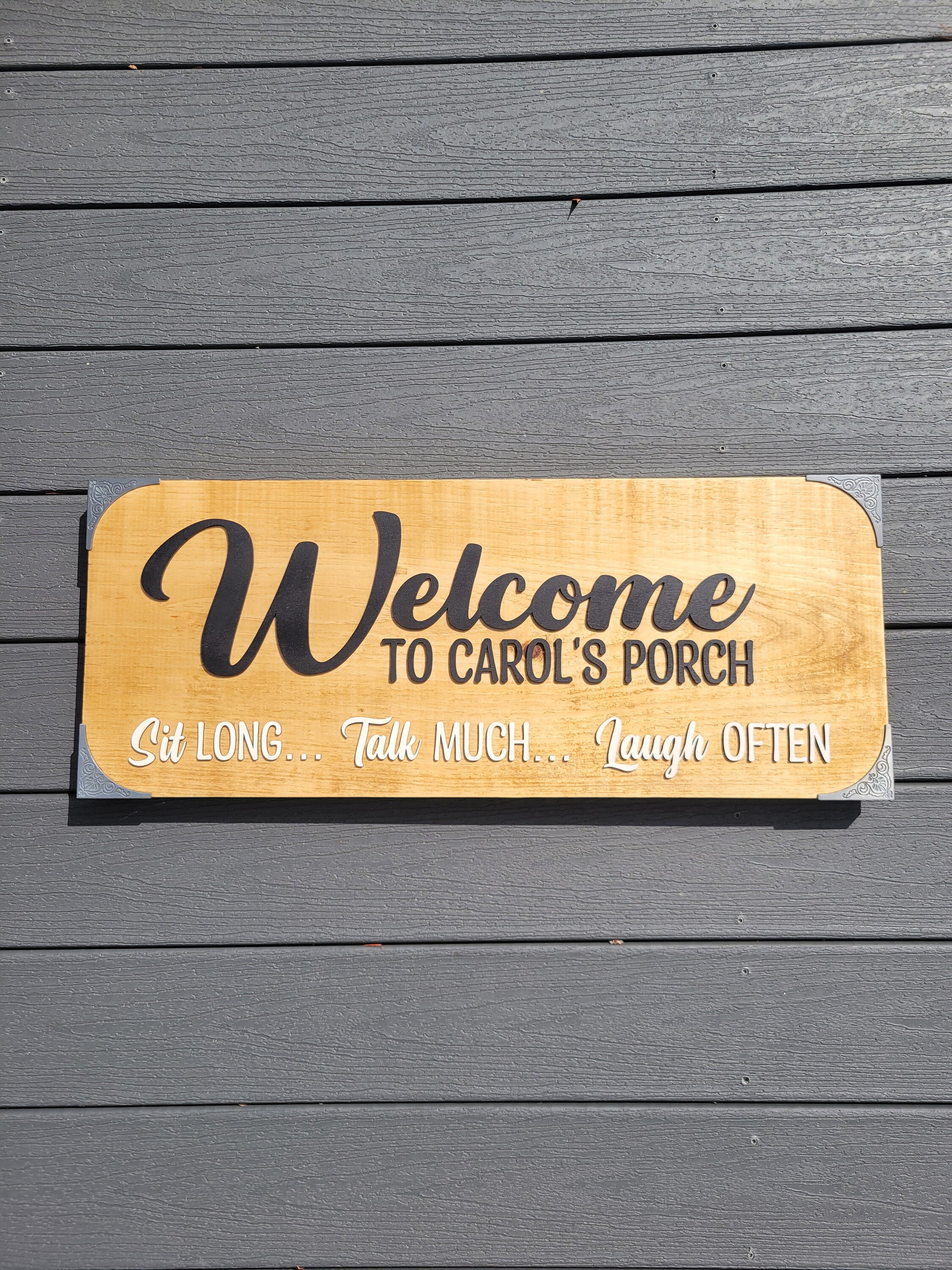 Welcome Porch Sign, Porch Sign Hanging, Porch Sign Outdoor, Custom Wood ...