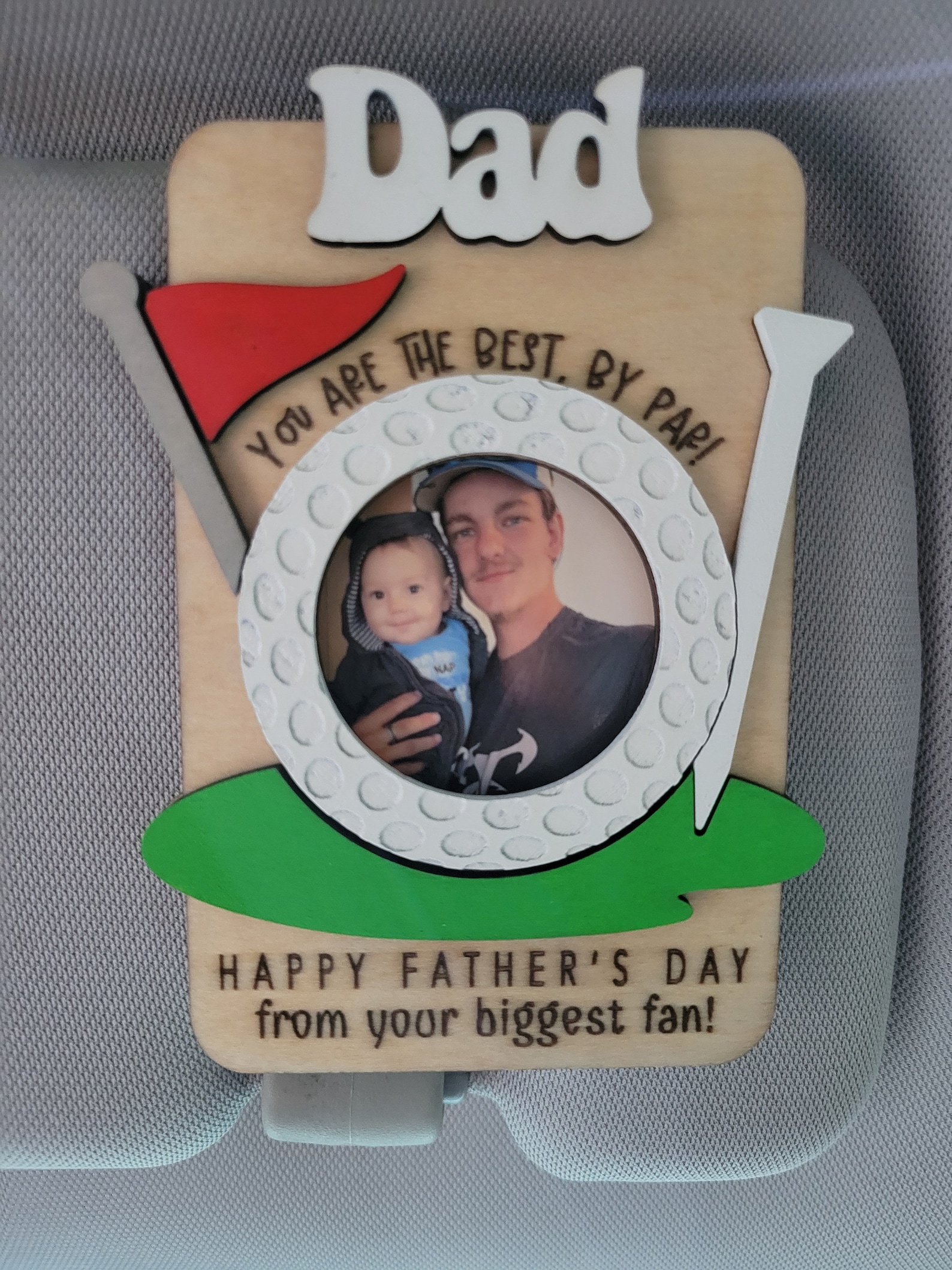 Father's Day Visor Clip, Father's Day Magnet, Father's Day Gift, Custom ...