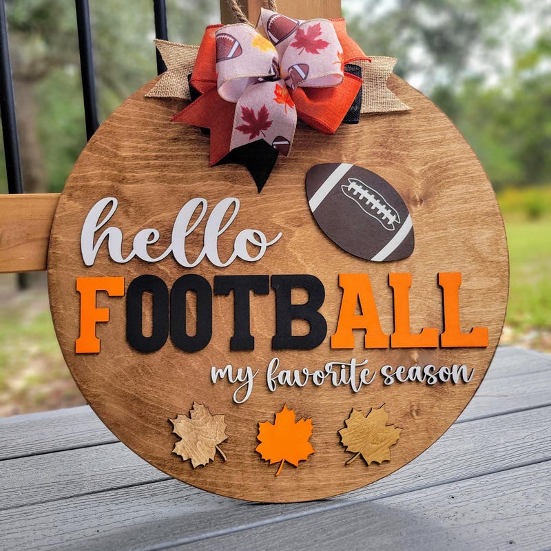 Football Door Hanger - Etsy