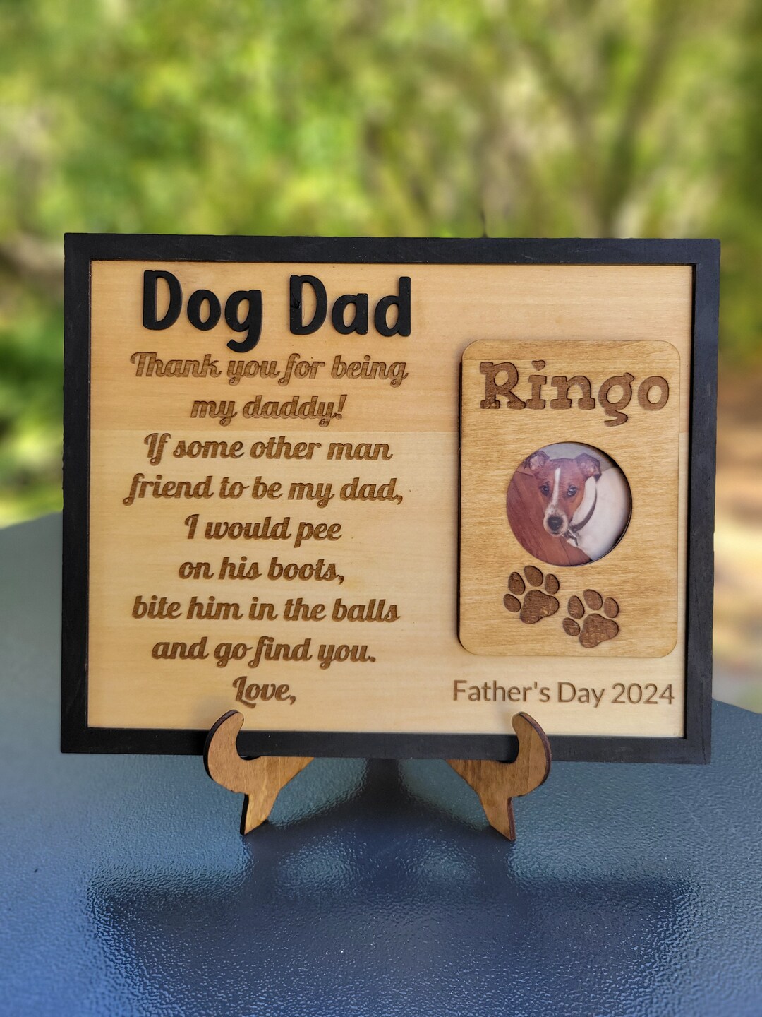 Father's Day Sign, Dog Dad Sign, Gift for Pet Lover, Personalized Sign ...