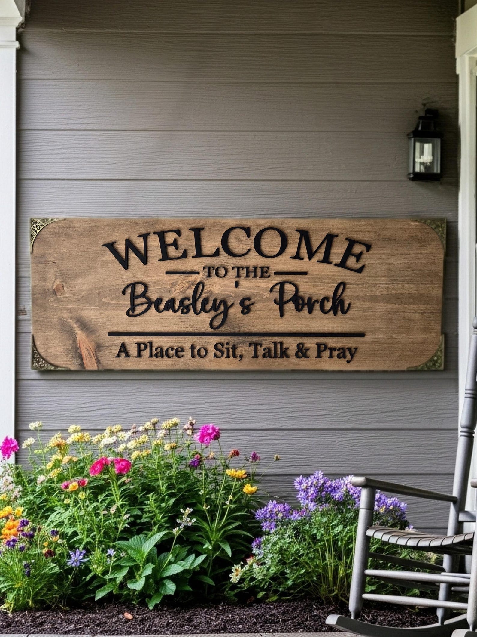 Personalized Family Porch Sign, Rustic Outdoor Wood Decor, Custom ...