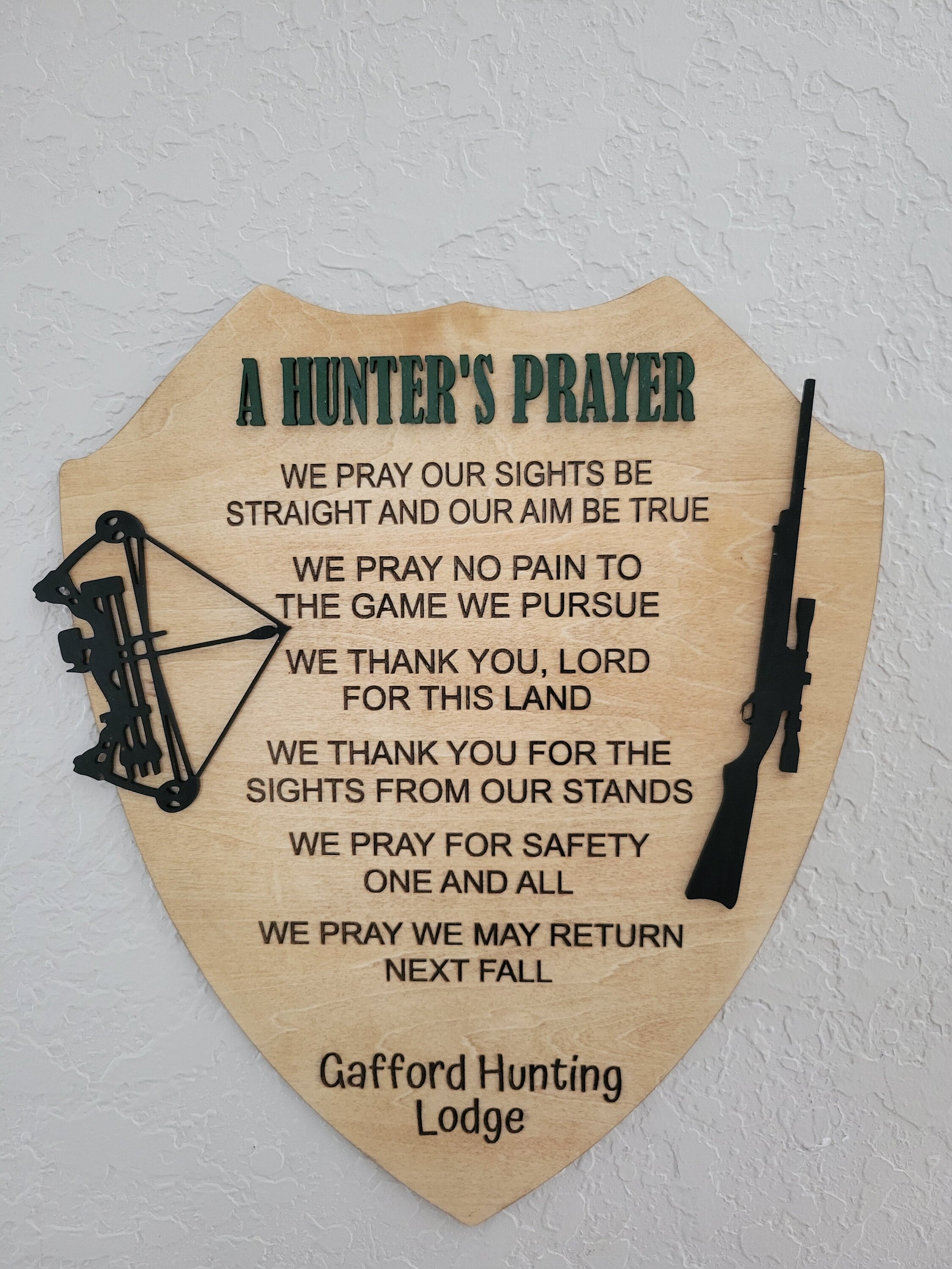 Personalized Hunter's Prayer Sign: Rustic Man Cave, Hunting Cabin or ...