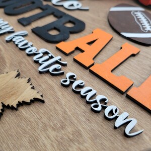 Football Door Hanger: Fall Front Door Decor, Birch Wood Sign - Etsy