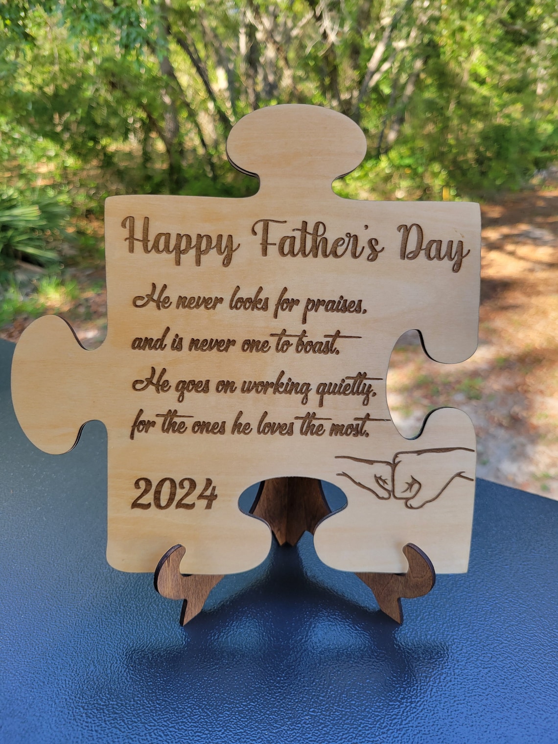 Father's Day Sign, Puzzle Piece Sign, Sign for Dad, Gift for Dad ...