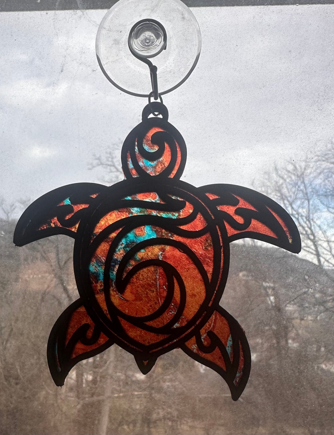 Wooden Sea Turtle Suncatcher - Etsy