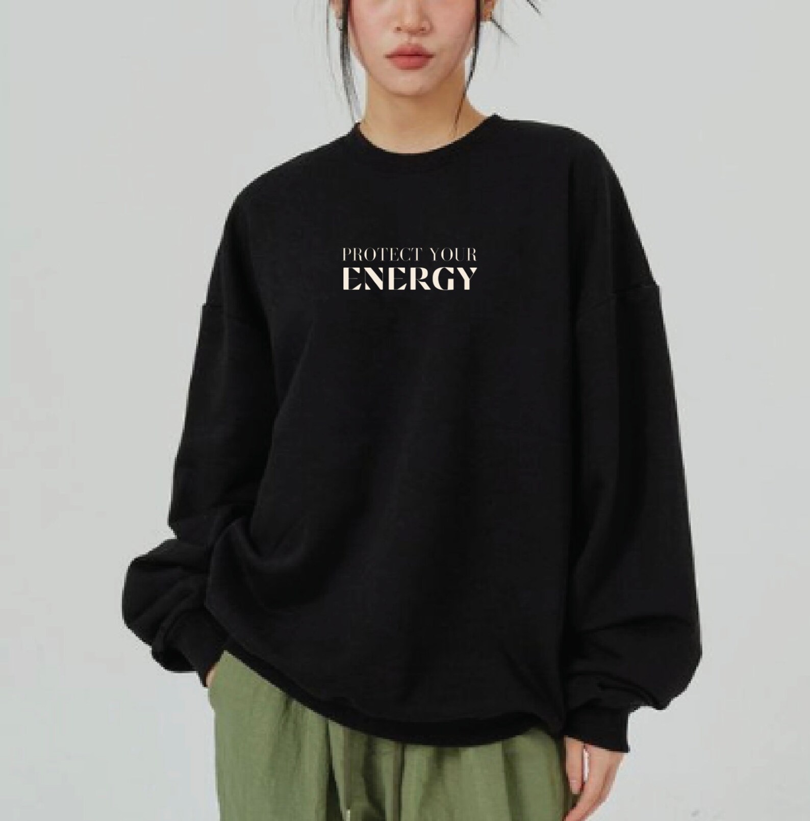 Protect Your Energy Sweatshirt, Protect Your Energy, Good Vibes, Retro ...