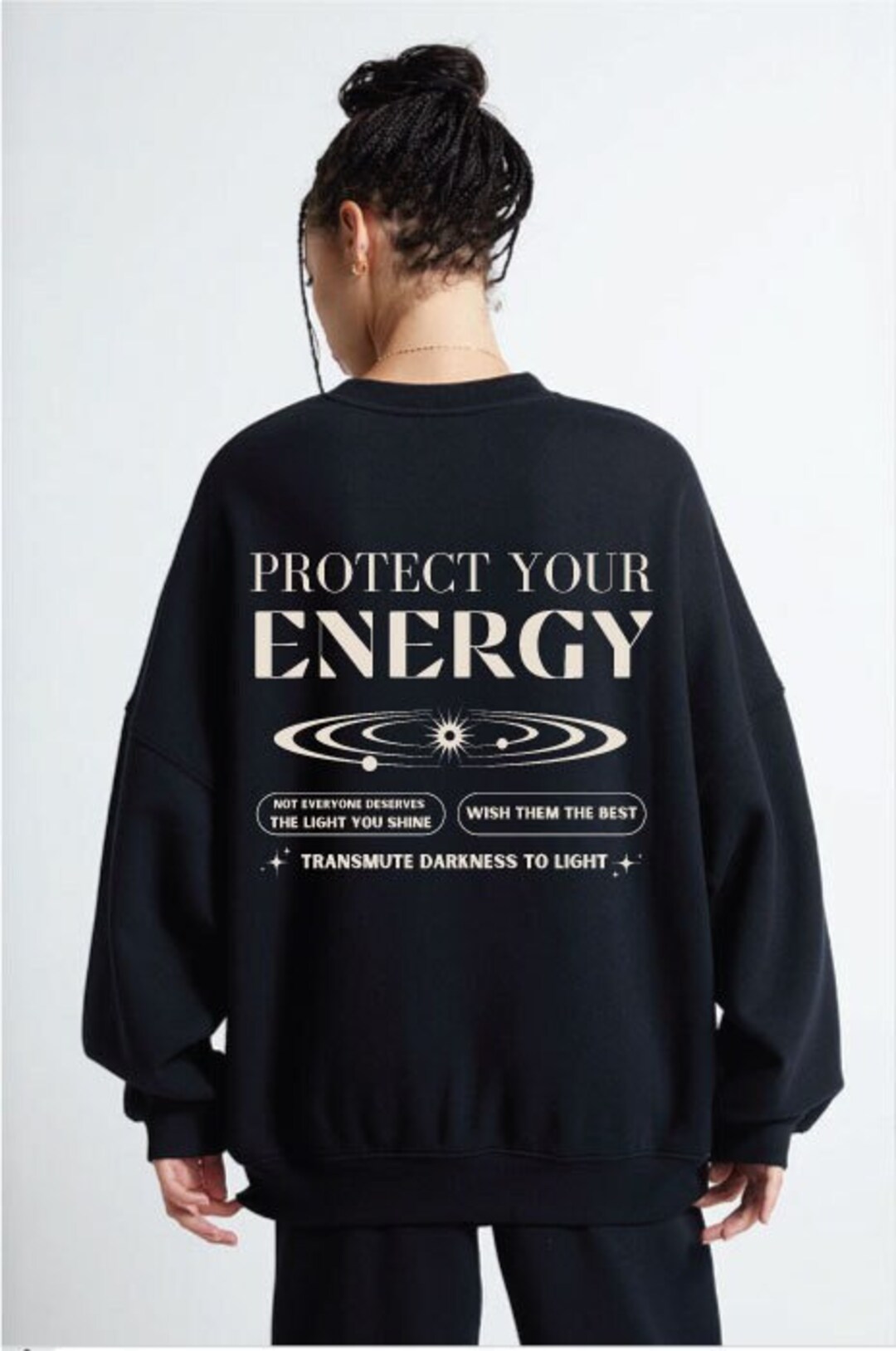 Protect Your Energy Sweatshirt, Protect Your Energy, Good Vibes, Retro ...
