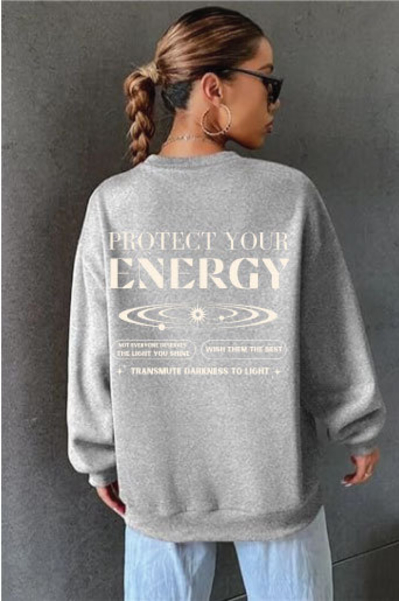 Protect Your Energy Sweatshirt, Protect Your Energy, Good Vibes, Retro ...