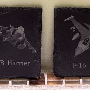 Aircraft-themed Engraved Slate Coaster Set of 4 - Etsy