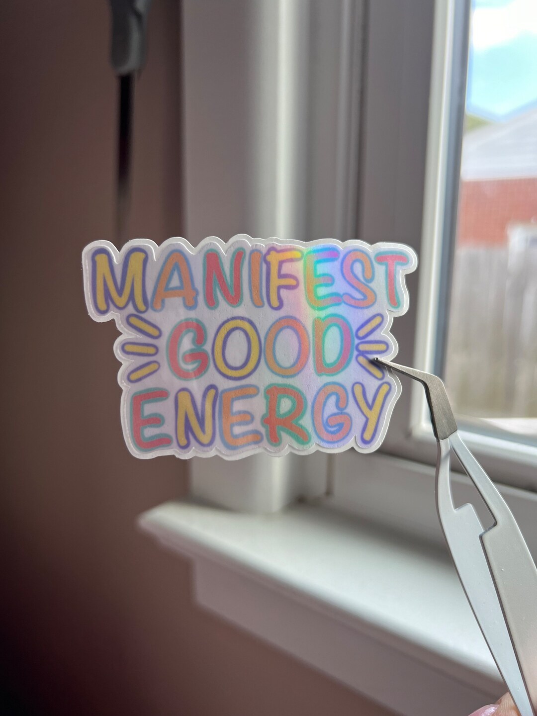 Manifest Good Energy Sticker Positive Sticker Cute Aesthetic Pastel ...